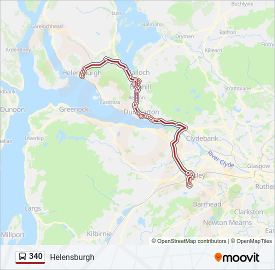 340 Route: Schedules, Stops & Maps - Helensburgh (Updated)