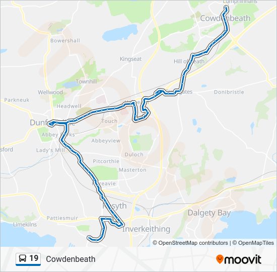 19 Route: Schedules, Stops & Maps - Cowdenbeath (Updated)