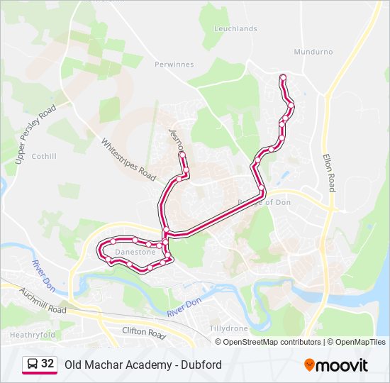 32 Route: Schedules, Stops & Maps - Bridge Of Don (Updated)