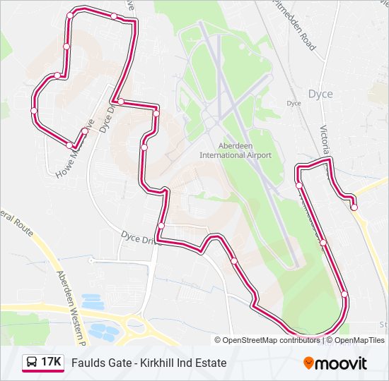 17k Route: Schedules, Stops & Maps - Dyce (Updated)