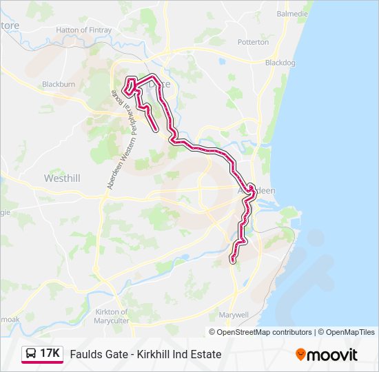 17K Route: Schedules, Stops & Maps - Bucksburn (Updated)
