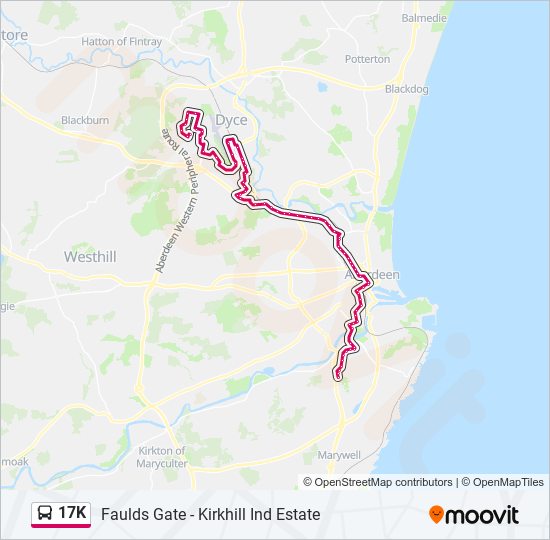 17k Route: Schedules, Stops & Maps - Kincorth (Updated)