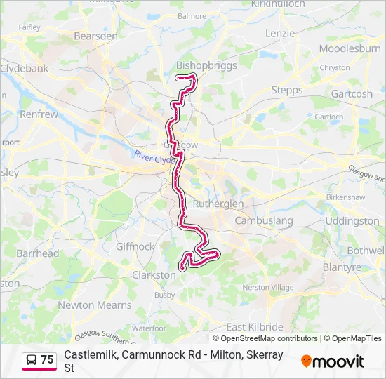 75 Route: Schedules, Stops & Maps - Castlemilk (Updated)