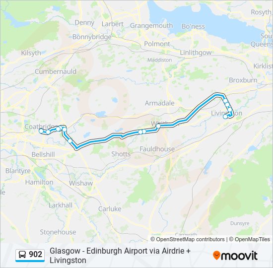 902 Route: Schedules, Stops & Maps - Coatbridge (Updated)
