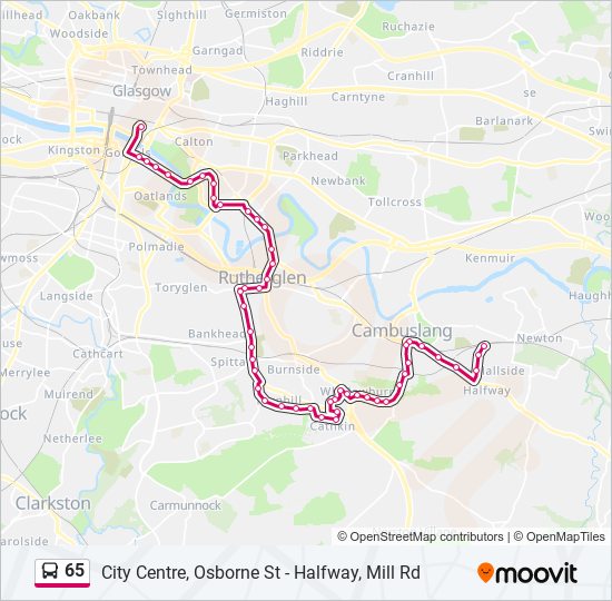 65 Route: Schedules, Stops & Maps - Halfway (Updated)