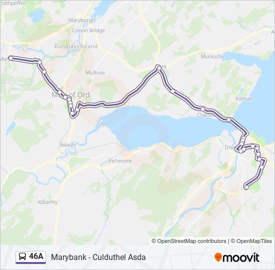 46a Route: Schedules, Stops & Maps - Culduthel (Updated)