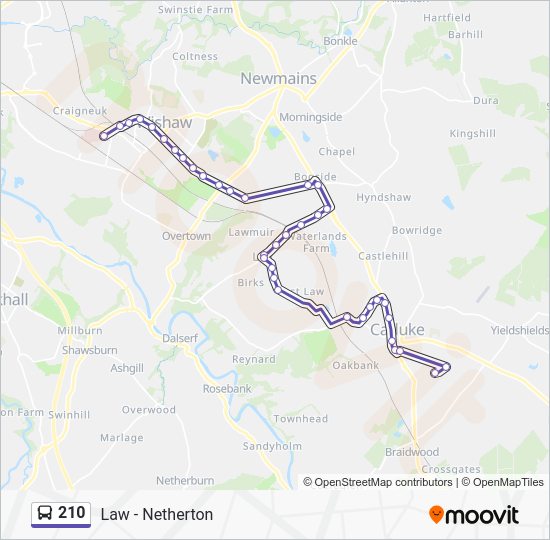 210 Route: Schedules, Stops & Maps - Carluke (Updated)