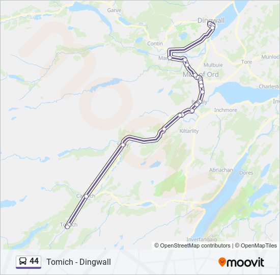 44 Route: Schedules, Stops & Maps - Dingwall (Updated)