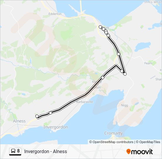 8 Route: Schedules, Stops & Maps - Alness (Updated)