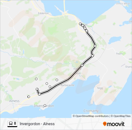 8 Route: Schedules, Stops & Maps - Invergordon (Updated)