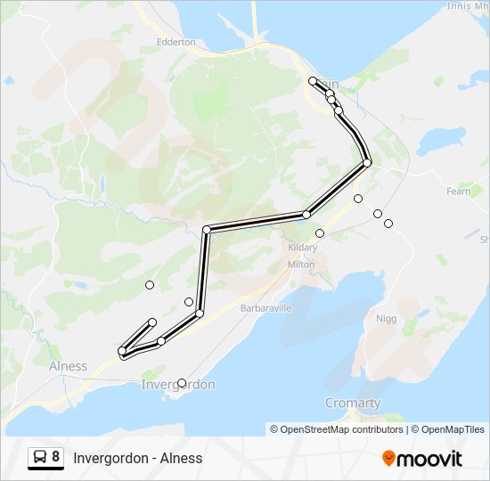 8 Route: Schedules, Stops & Maps - Tain (Updated)