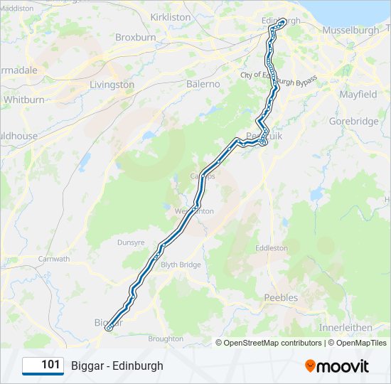 101 Route: Schedules, Stops & Maps - Edinburgh (Updated)