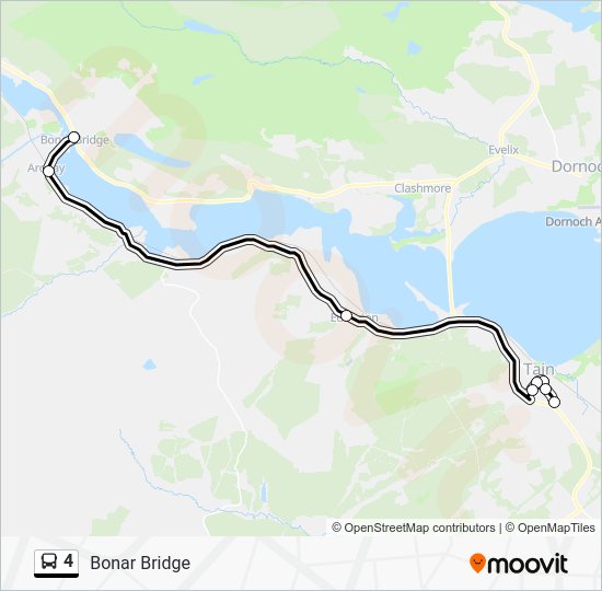 4 Route: Schedules, Stops & Maps - Bonar Bridge (Updated)