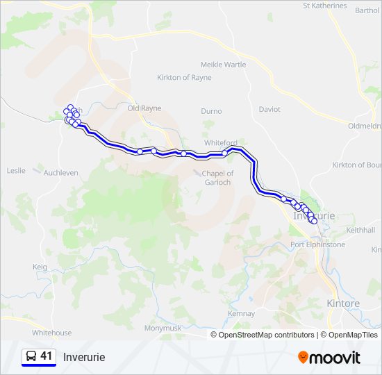 41 Route: Schedules, Stops & Maps - Inverurie (Updated)