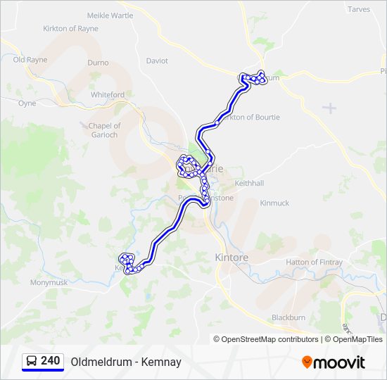 240 Route: Schedules, Stops & Maps - Oldmeldrum (Updated)