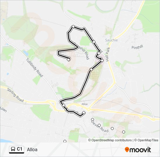 C1 Route: Schedules, Stops & Maps - Alloa (Updated)