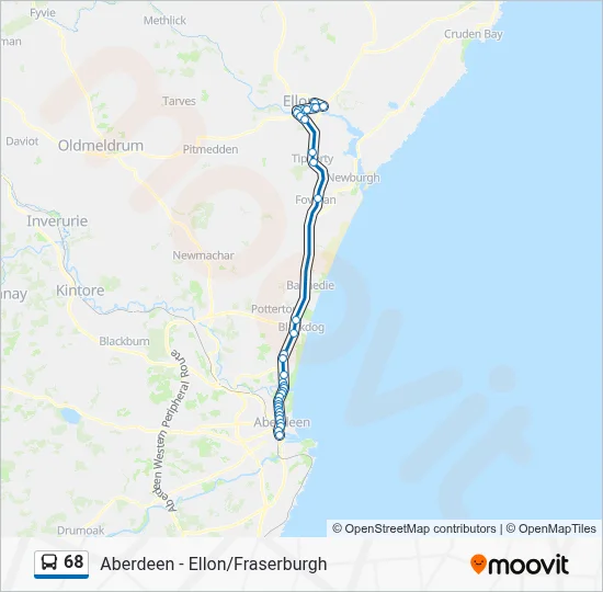 68 Route: Schedules, Stops & Maps - Ellon (Updated)