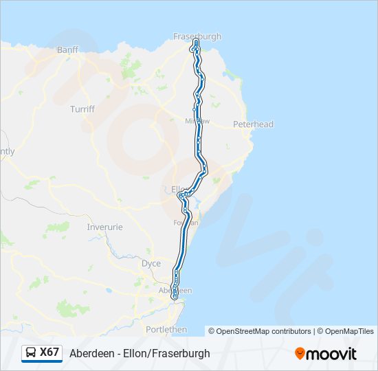 x67 Route: Schedules, Stops & Maps - Fraserburgh (Updated)