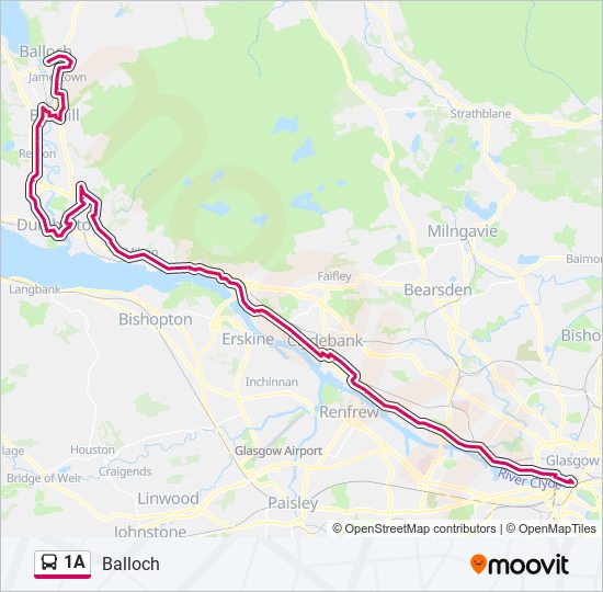 1a Route: Schedules, Stops & Maps - Balloch (Updated)