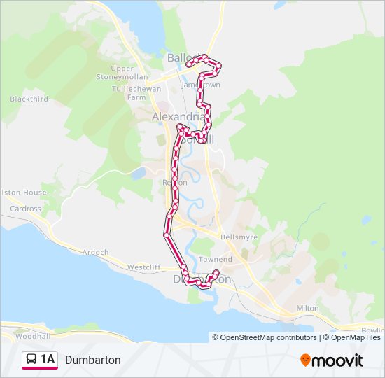 1A Route: Schedules, Stops & Maps - Dumbarton (Updated)