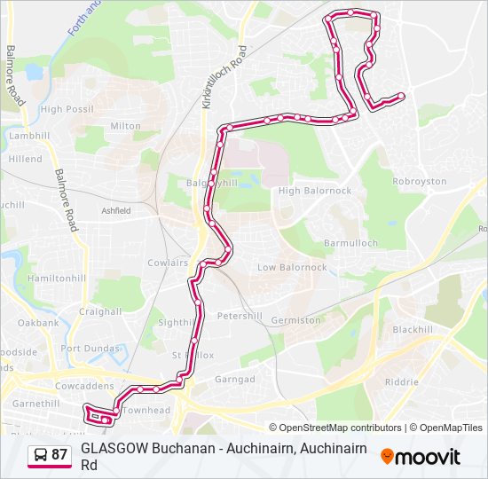 87 Route: Schedules, Stops & Maps - Robroyston (Updated)