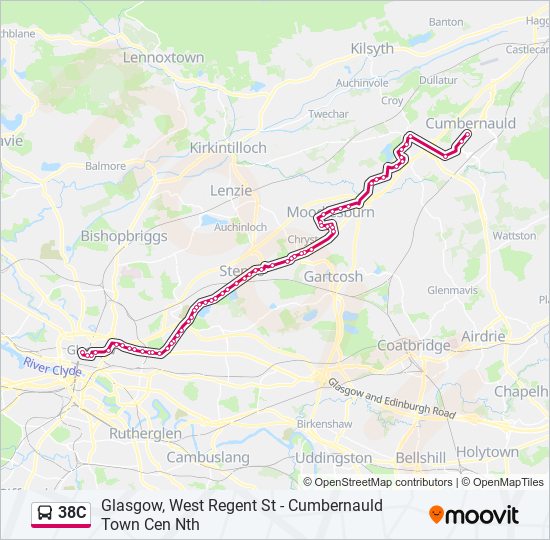 38C Route: Schedules, Stops & Maps - Cumbernauld (Updated)