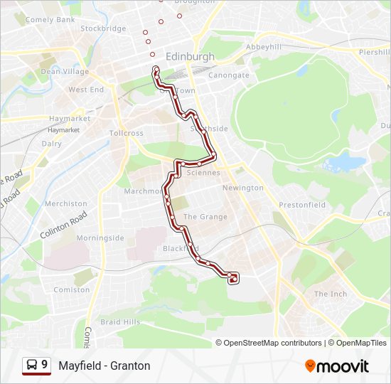 9 Route: Schedules, Stops & Maps - Mayfield (Updated)