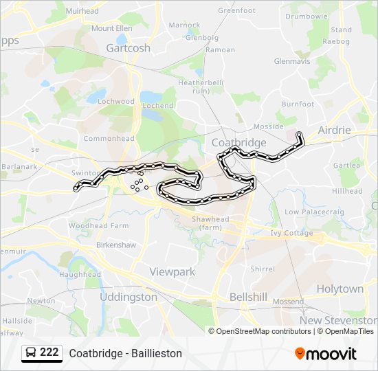 222 Route: Schedules, Stops & Maps - Whinhall (Updated)