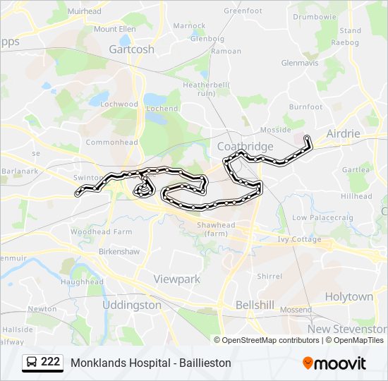 222 Route: Schedules, Stops & Maps - Whinhall (Updated)