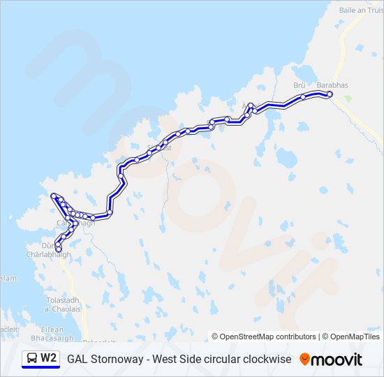 w2 Route: Schedules, Stops & Maps - Doune Carloway (Updated)