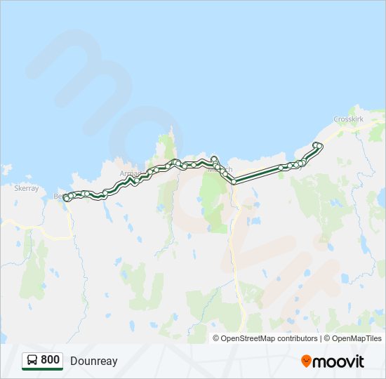 800 Route: Schedules, Stops & Maps - Dounreay (Updated)