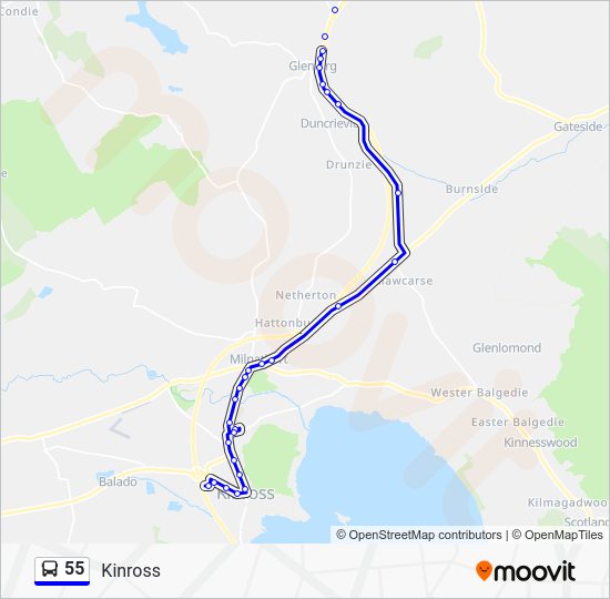 55 Route: Schedules, Stops & Maps - Kinross (Updated)