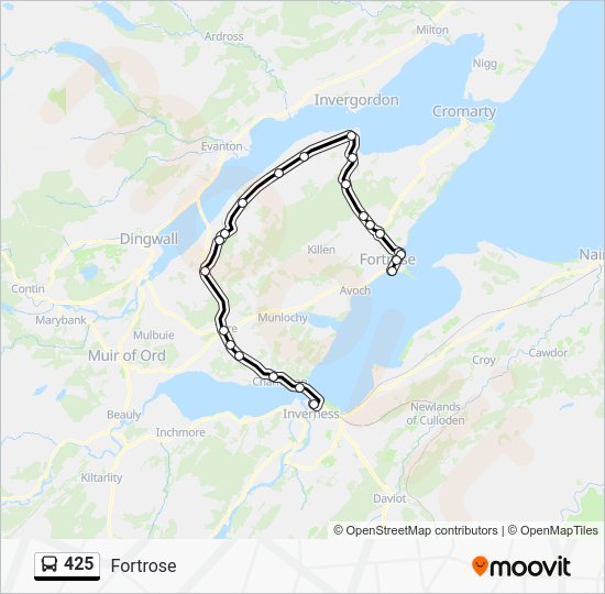 425 Route: Schedules, Stops & Maps - Fortrose (Updated)