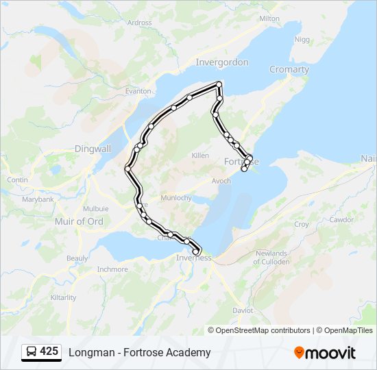 425 Route: Schedules, Stops & Maps - Fortrose (Updated)
