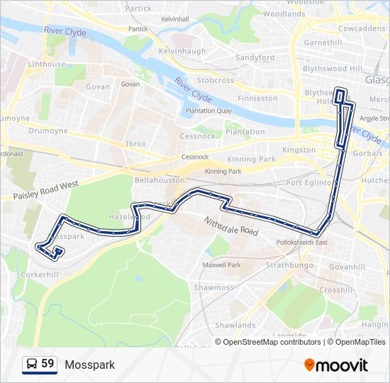 59 Route: Schedules, Stops & Maps - Mosspark (Updated)