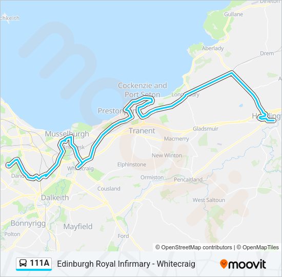 111A Route: Schedules, Stops & Maps - Edinburgh Royal Infirmary (Updated)