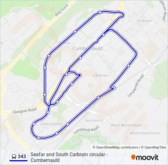 343 Route: Schedules, Stops & Maps - Cumbernauld (Updated)