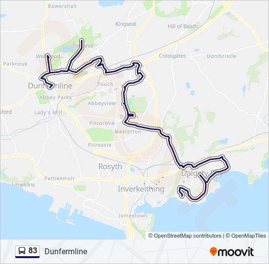83 Route: Schedules, Stops & Maps - Dunfermline (Updated)