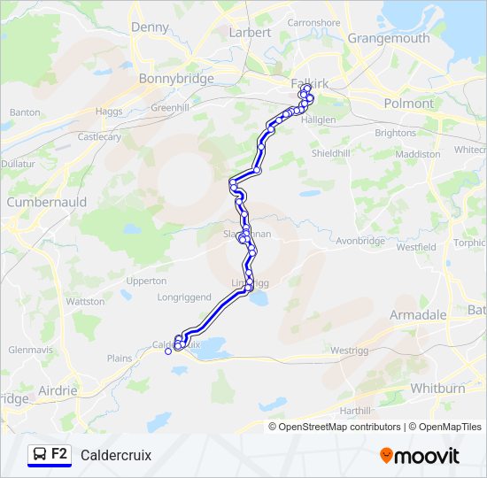 f2 Route: Schedules, Stops & Maps - Caldercruix (Updated)