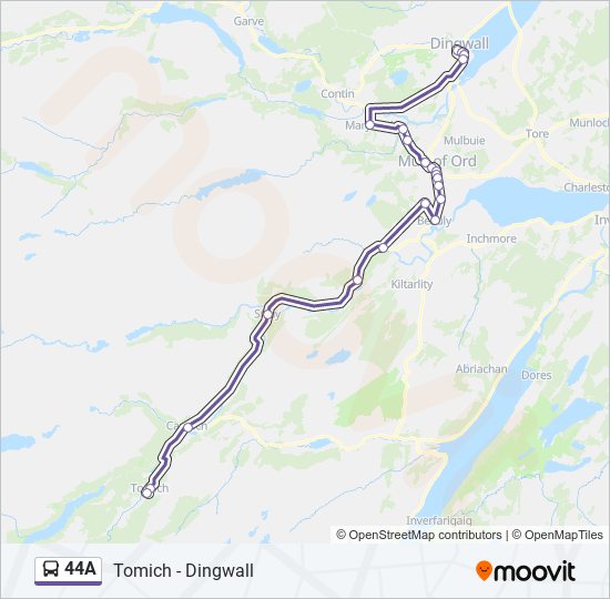 44a Route: Schedules, Stops & Maps - Dingwall (Updated)