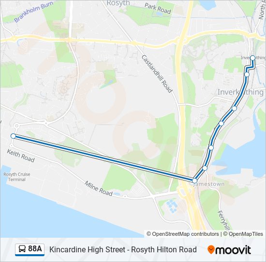 88a Route: Schedules, Stops & Maps - Rosyth (Updated)