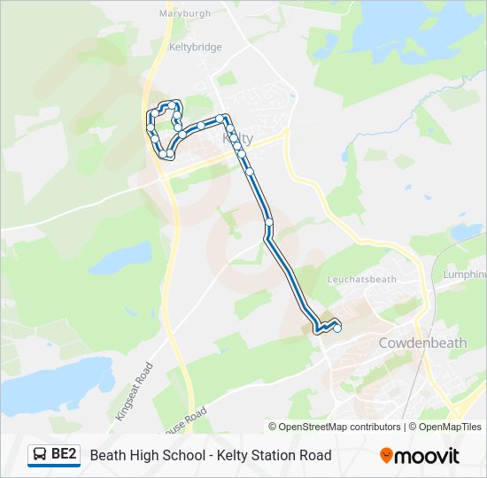 BE2 Route: Schedules, Stops & Maps - Cowdenbeath (Updated)