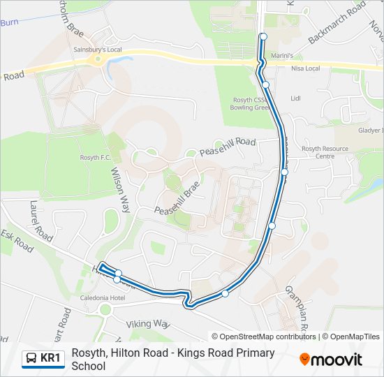 KR1 Route: Schedules, Stops & Maps - Rosyth (Updated)