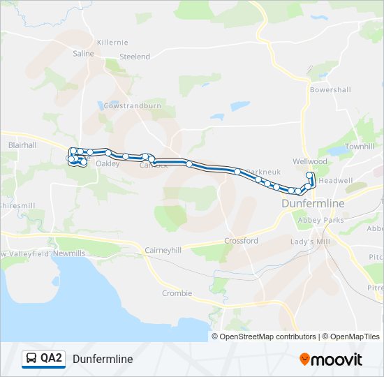 QA2 Route: Schedules, Stops & Maps - Dunfermline (Updated)