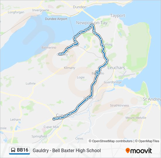 BB16 Route: Schedules, Stops & Maps - Cupar (Updated)