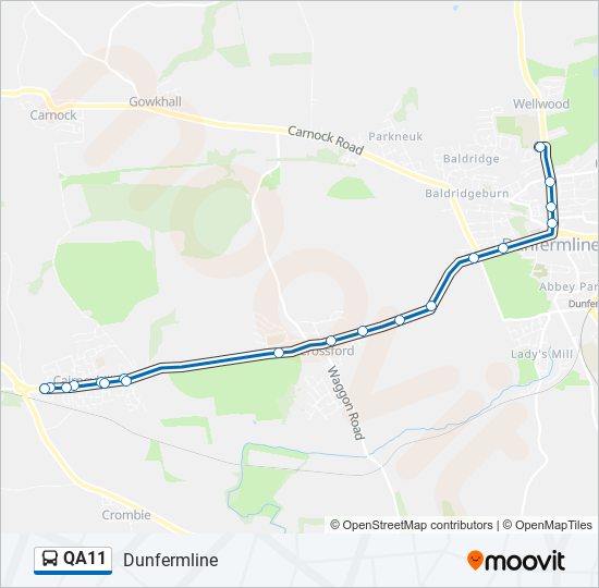 qa11 Route: Schedules, Stops & Maps - Dunfermline (Updated)