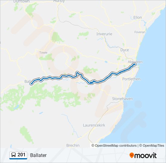 201 Route: Schedules, Stops & Maps - Ballater (Updated)