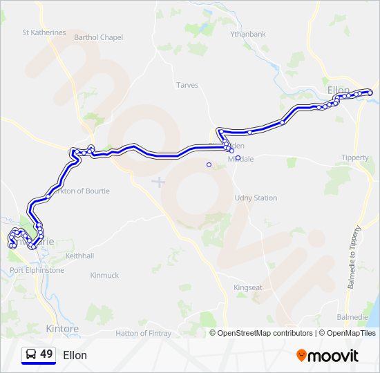 49 Route: Schedules, Stops & Maps - Ellon (Updated)