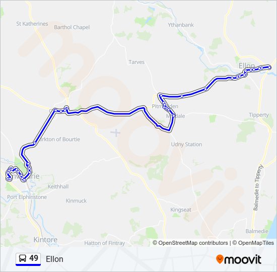 49 Route: Schedules, Stops & Maps - Ellon (Updated)