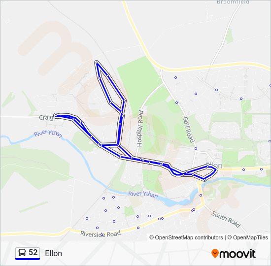 52 Route: Schedules, Stops & Maps - Ellon (Updated)